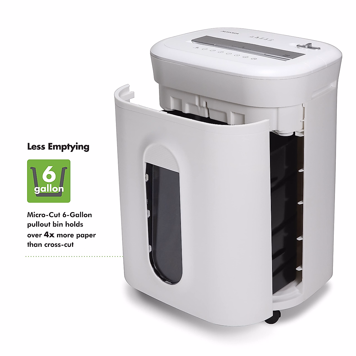 Aurora Professional Grade 10-Sheet High Security Micro-Cut Paper and Credit Card Shredder/ 60 Minutes/Security Level P-5, White