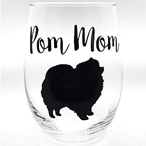 Pom Mom & Pomfather Wine & Beer Glass Set - Pomeranian Dog Lover Gift