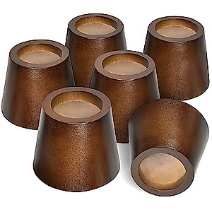 Sopicoz Wooden Furniture Risers 2 Inch Tapered Bed Risers Set of 6, Heavy Duty Wood Bed Lifts Risers for Table, Sofa, Couch, Desk, Dresser
