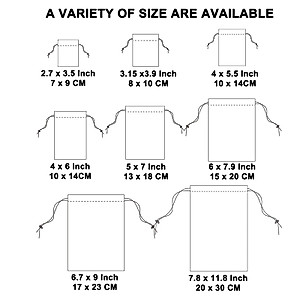 ZISUEX 50PCS Small Burlap Bags with Drawstring,2.7 x 3.5 Inch Linen Bags Brown Burlap Gift Bags with Drawstring for Christmas Wedding Party and DIY Craft Candy Packing