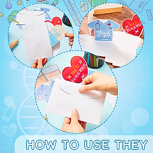 32 Sets Nurses Thank You Card with Envelopes Medical Healthcare Workers Appreciate Greeting Cards for Nurses Week Day Doctors Medical Assistants Graduation Gifts