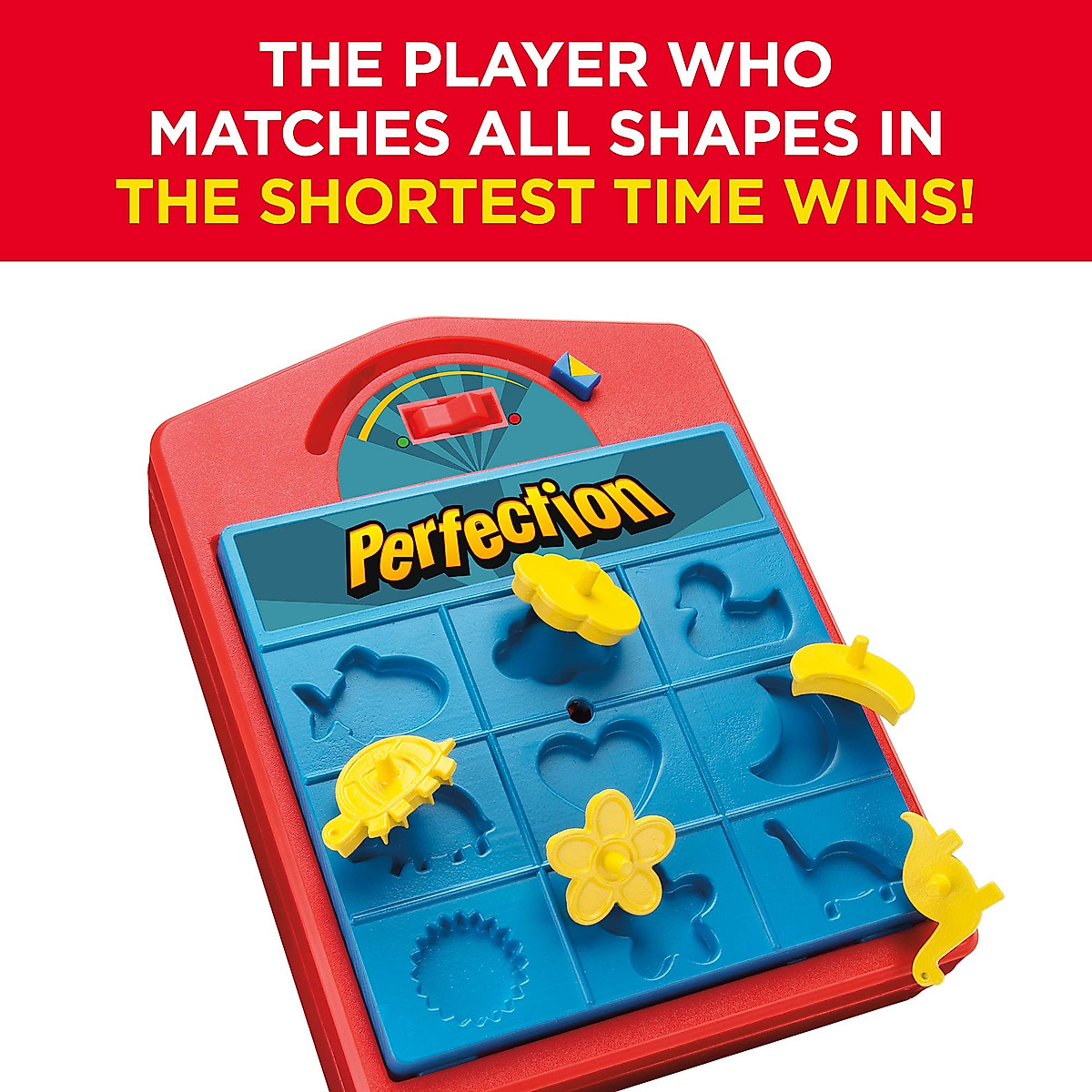 Hasbro Gaming Perfection Popping Shapes and Pieces Game for Kids Ages 4 and Up