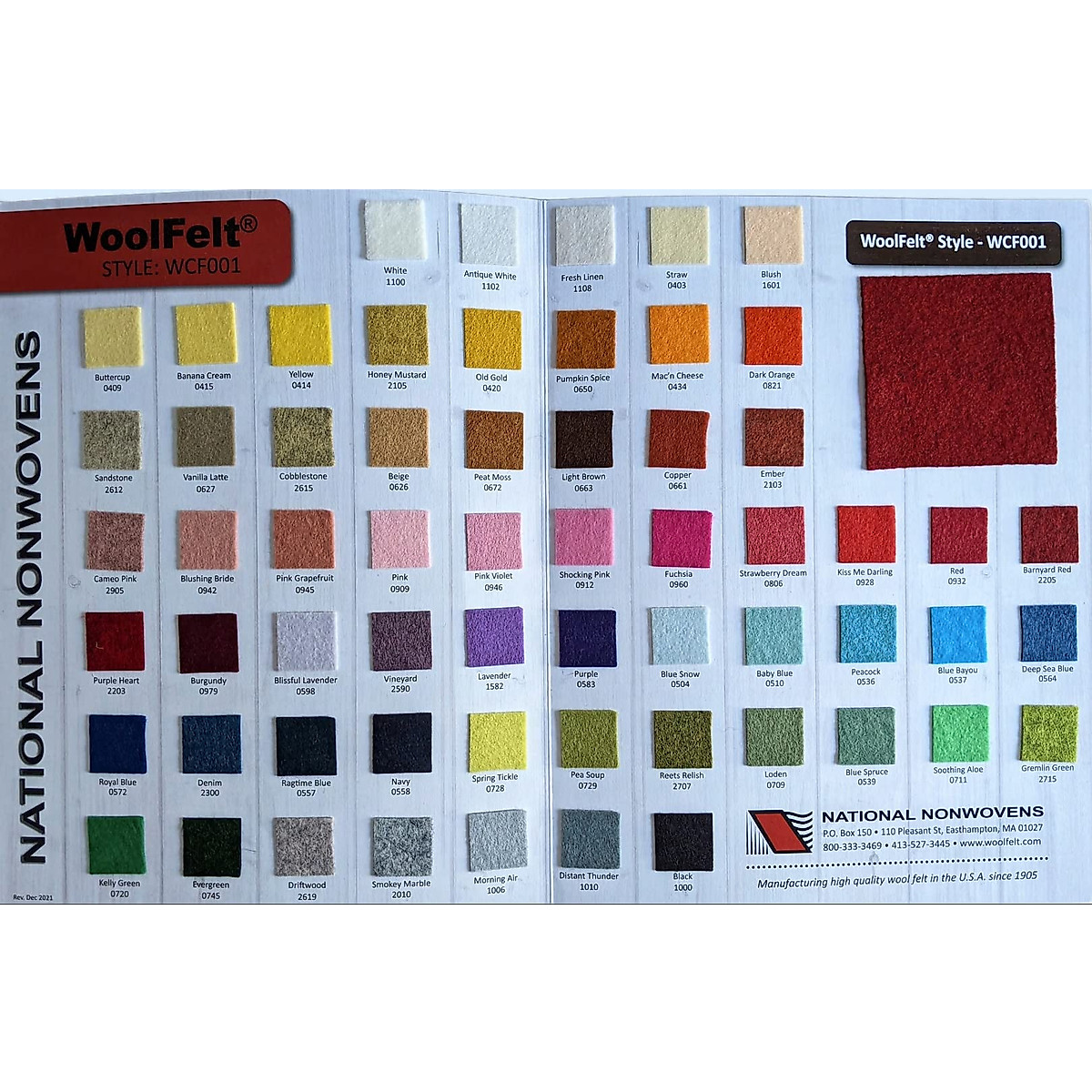 Copper Brown - Wool Felt Oversized Sheet - 20% Wool Blend - 36 in x 36 in Sheet