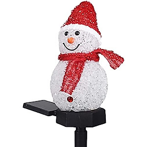 KOSHSH Garden Solar Snowman Lights Outdoor Decorations Lighting Stake Lights for Home Outdoor Yard Lawn Christmas Holiday Winter Decor