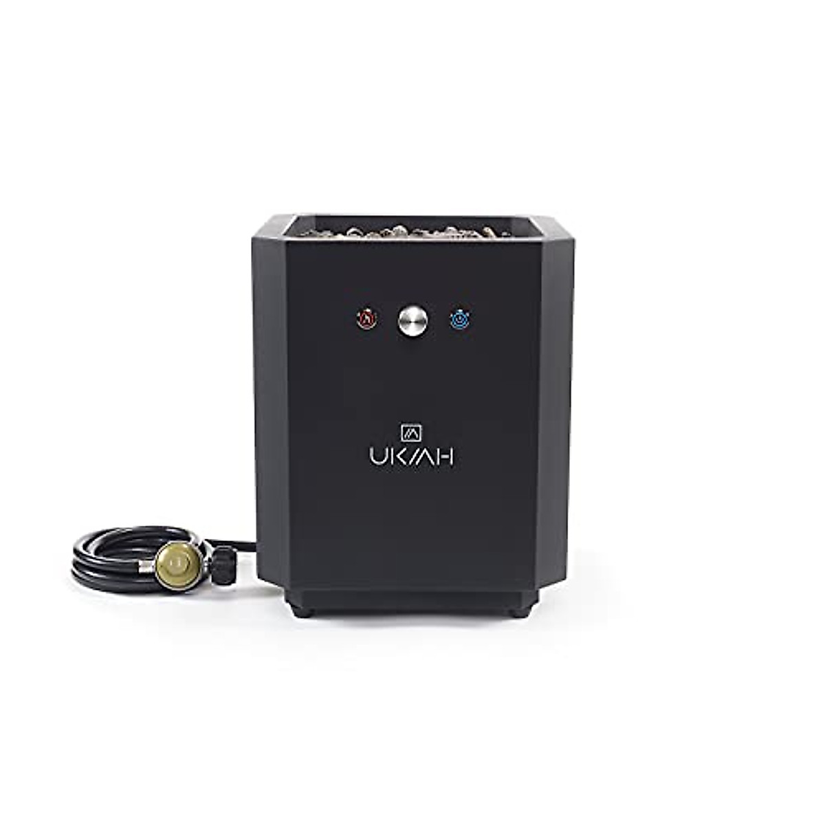 UKIAH The Note Plus - Deluxe Portable Gas Fire Pit with Patented 2.0 Beat to Music Sound System, Black (TK-1053-NP)