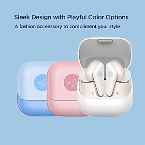 Libratone AIR Color True Wireless Earbuds, Noise Isolation, Bluetooth 5.2, Charging Case, IP54 Dust and Water Resistant, Up to 24 Hours Playback, for Small Ears, Pink