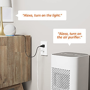 Amazon Basics Smart In-Wall Outlet with 2 Individually Controlled Outlets, Tamper Resistant, 2.4 GHz Wi-Fi, Works with Alexa Only
