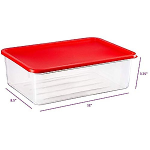 2 Pack - Zilpoo Plastic Food Storage Containers with Lid, Refrigerator, Freezer Covered Cake Keeper, Cupcake Carrier, Christmas Cookie Holder, Lunch Box, 169 oz.