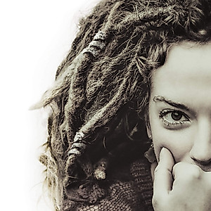 Wolf Beard Bead Coils (4-Pack) - Viking Hair Jewelry for Beards, Hair and Dreadlocks