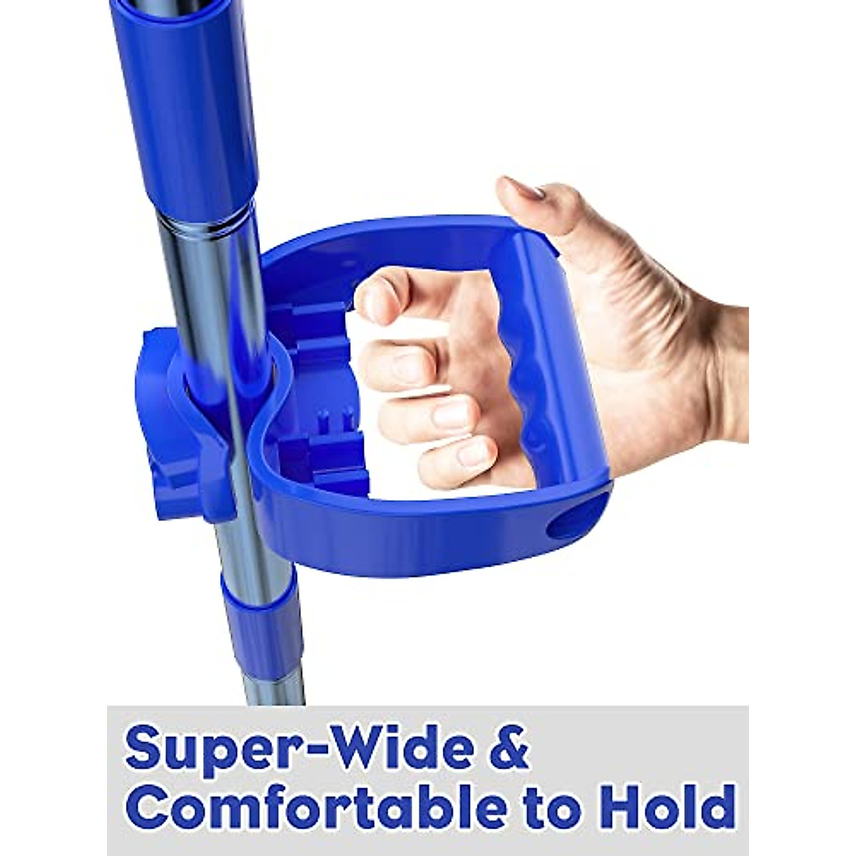 Garden Shovel Handle Attachment, Labor Saving Tool Handle Grip for Back Saver, Work with Garden Shovels, Snow Shovels, Rakes, D Grip Ergonomic Handle Replacement, Blue