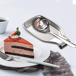 Spoon Rest for Stove Top, Amytalk 8 X 4 Inch Large Stainless Steel Spoon Rest Heavy Duty Holder for Kitchen, Spatula Ladle, Brush and Other Cooking Utensils