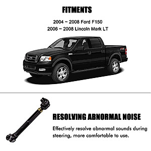 Lower Intermediate Steering Column Steering Shaft w/U-Joint Coupler Fits for 2004-2008 Ford F-150, 2006-2008 Lincoln Mark LT Replaces 8L3Z-3B676-B 8L3Z3B676B 425-361