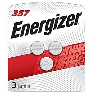 Energizer LR44 Battery, Silver Oxide 303, 357, AG13, or SR44 1.5 Volt Batteries (1 Battery Count) - Packaging May Vary
