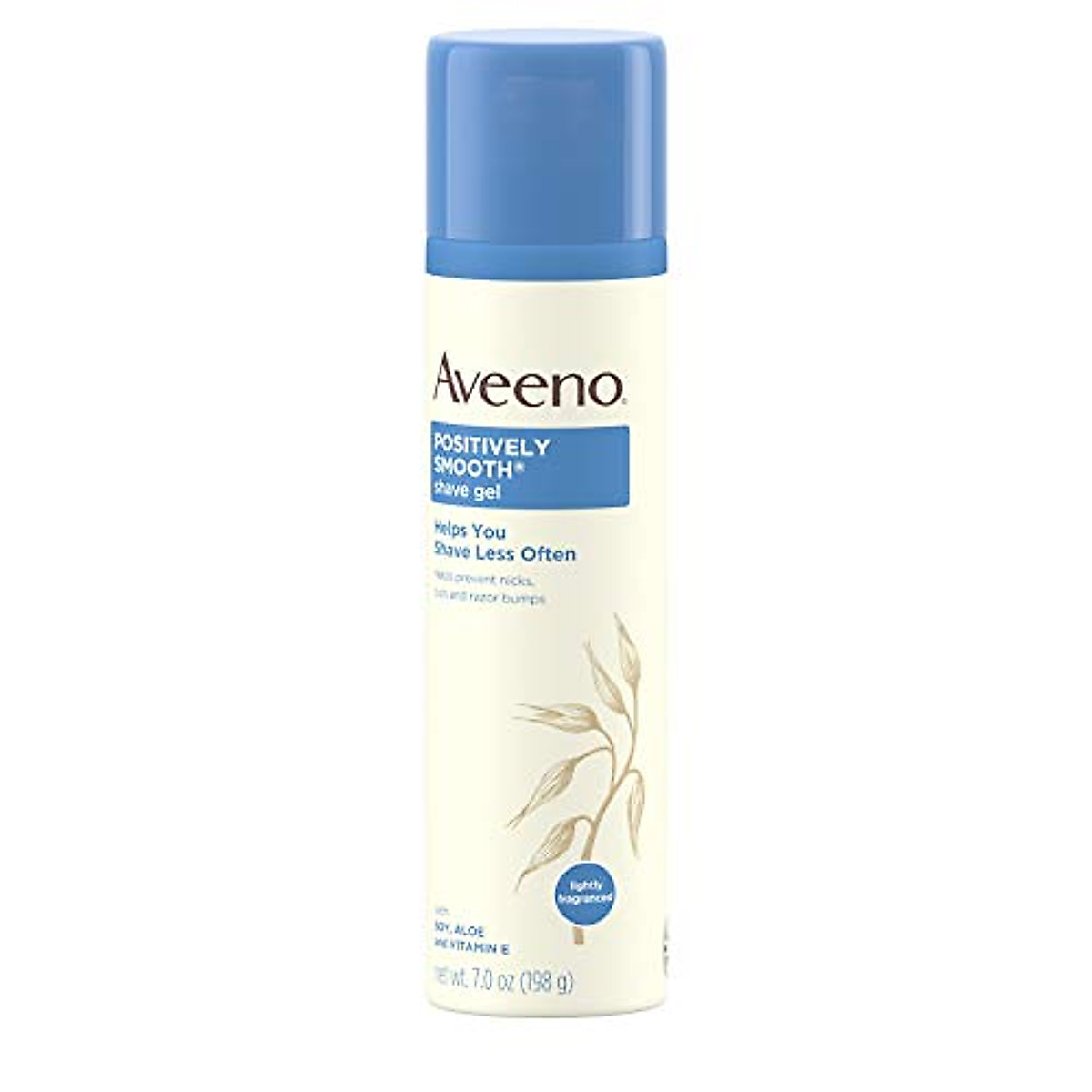 Aveeno Positively Smooth Moisturizing Shave Gel with Soy, Aloe, and Vitamin E to help Prevent Nicks, Cuts and Razor Bumps, Lightly Fragranced, Pack of 6, 7 oz each