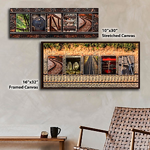 Personal-Prints TRAIN Personalized Railroad Name Art Décor or Gift for the Engineer or Train Enthusiast | Customized Railroad or Train Gift (6"x18" Stretched Canvas)