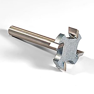 IDC WoodCraft 1" Surfacing CNC Router Bit for Spoilboard, Slab Flattening, Wood Surfacing, Resurfacing Spoil Board - 1" Cutting Diameter, 1/4" Shank, Carbide Tipped - Extra Smooth Woodworking