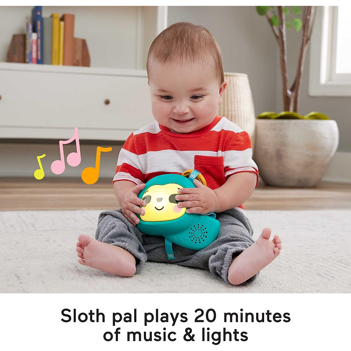 Fisher-Price Baby Playmat 3-in-1 Rainforest Sensory Gym with Music & Lights, Tummy Wedge & 5 Developmental Toys for Newborns 0+ Months