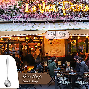 50 Pcs Teaspoons Demitasse Espresso Spoons 4.92 Stainless Steel Tablespoons Metal Dessert Spoon for Appetizer Sugar Ice Cream for Home Restaurant Kitchen, Mirror Polished, Dishwasher Safe