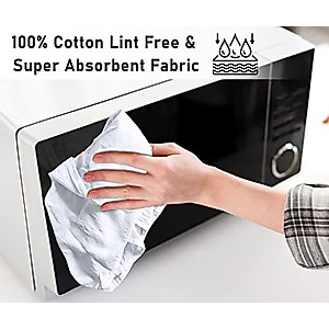 RUVANTI Flour Sack Towels 12 Pack 28"x28", Ring Spun 100% Cotton Flour Sack Dish Towels, Machine Washable, Absorbent Tea Towels - Flour Sack Kitchen Towels for Drying & Cleaning - White