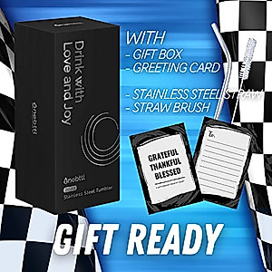 Onebttl Car Racing Gifts Travel Coffee Mug Tumbler 590ml/20oz, for Car Racing Lover, Racer, Race Car Enthusiast, Stainless Steel Insulated - I'd Rather Be Watching Racing