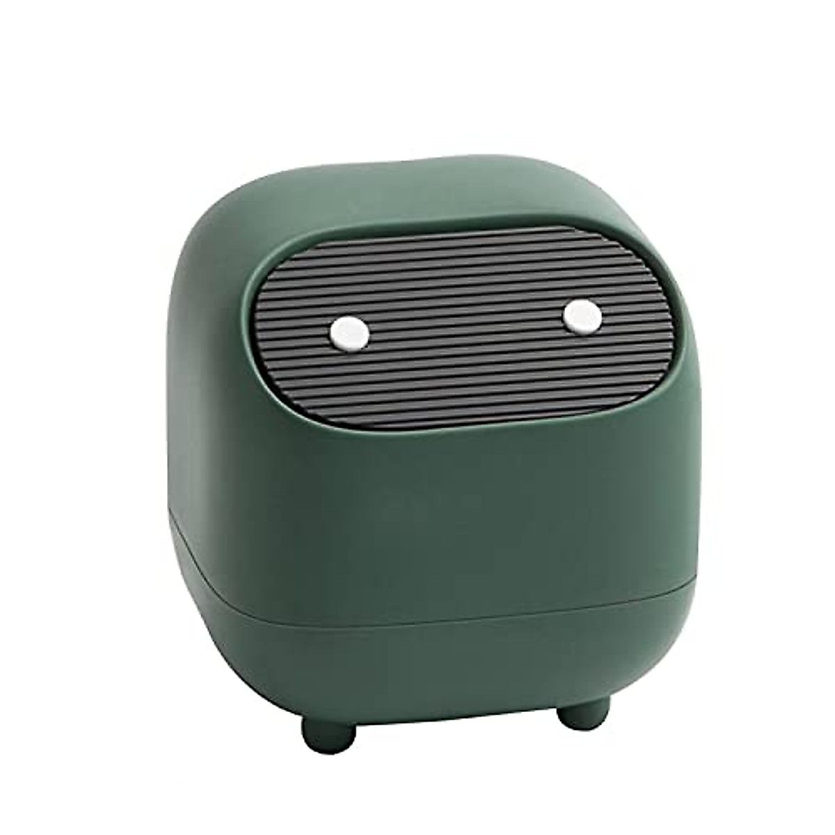 AnyCar Cute Mini Ninja Desktop Trash Can Double Press Trash Can with Lid Suitable for Office Bedroom Trash Can