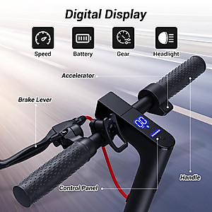 RIDWIND Electric Scooter Adults, 500W Peak Motor, 20 Miles Range, 15.5Mph eScooter, 8.5" Tires, Dual Braking System, Portable Folding Commuting Scooter Electric for Adults Teens with APP Control