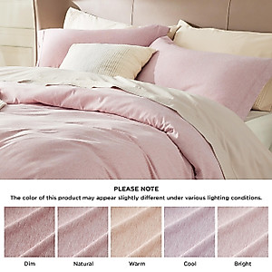 Bedsure Pink Duvet Cover Queen Size - Super Soft Cationic Dyed Duvet Cover for Kids with Zipper Closure, 3 Pieces, Includes 1 Duvet Cover (90"x90") & 2 Pillow Shams, NO Comforter