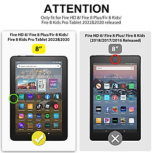 SPARIN 9H Hardness Tempered Glass Screen Protector Compatible with All-new Fire HD 8 2022&2020 Released (12th&10th Generation), 8.0 Inch