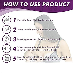 Breast Shell & Milk Catcher for Breastfeeding Relief (2 in 1) Protect Cracked, Sore, Engorged Nipples & Collect Breast Milk Leaks During The Day, While Nursing or Pumping (2 Pack)