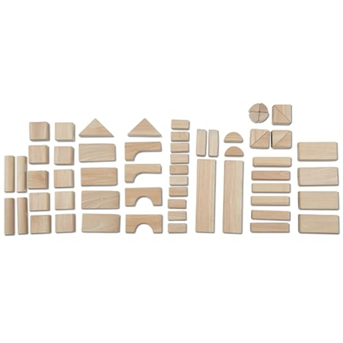 Melissa & Doug Standard Unit Solid-Wood Building Blocks With Wooden Storage Tray (60 pcs) Classic Wooden Blocks For Toddlers Ages 3+