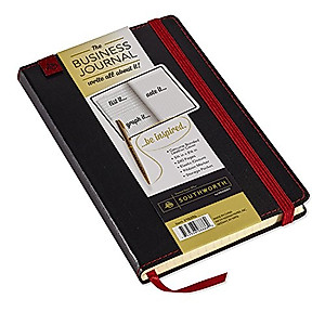 Southworth Business Journal, 5.125” x 8.25”, Black Bonded Leather, Elastic Closure, 240 Pages (98886), Model: 98886-01