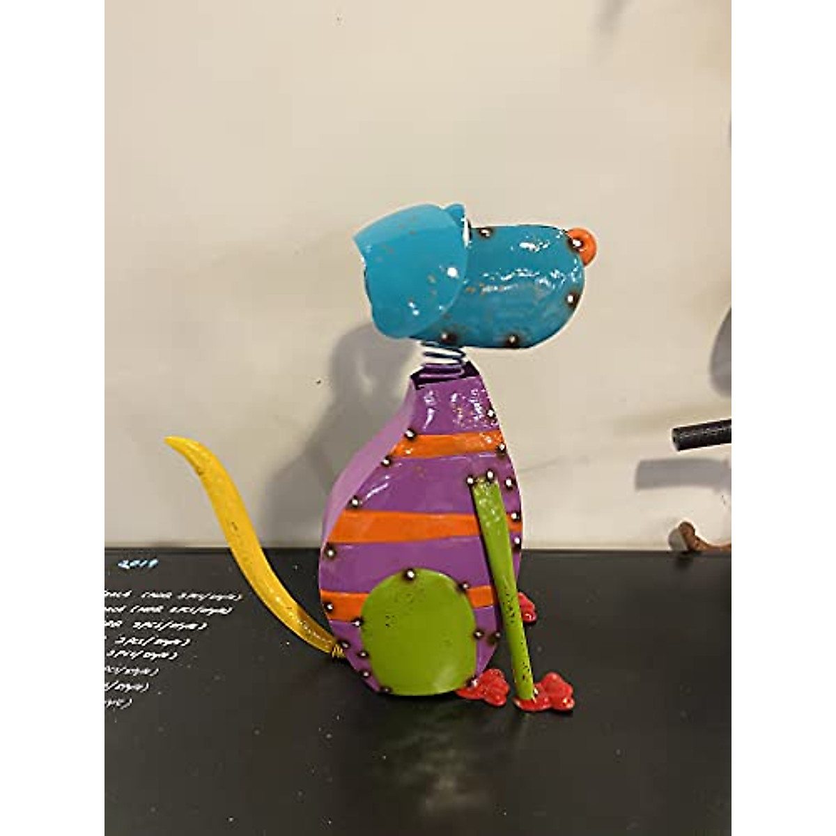 Continental Art Center Inc. CAC20708B Fun Colorful Metal Cute Garden Statue, Dog, Multicolor