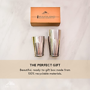 A Bar Above Cocktail kit - Two-Piece Pro Boston Shaker Set & Hawthorne Strainer for Cocktails