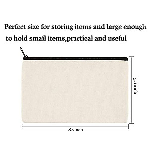 14Pieces 8 x 5 Inch Blank Craft DIY Canvas Bags with 20 Pieces 12x 10inch Black Heat Transfer Vinyl Canvas Makeup Bag Multipurpose Travel Toiletry Pouch Cosmetic Pen Bag (34Pieces…
