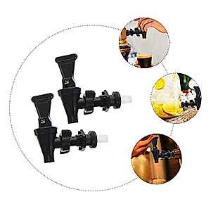 RORPOIR Water Jug Dispenser 2pcs Milk Tea Bucket Faucet Accessories Black Plastic Milk Tea Bucket Brita Water Filter Faucet