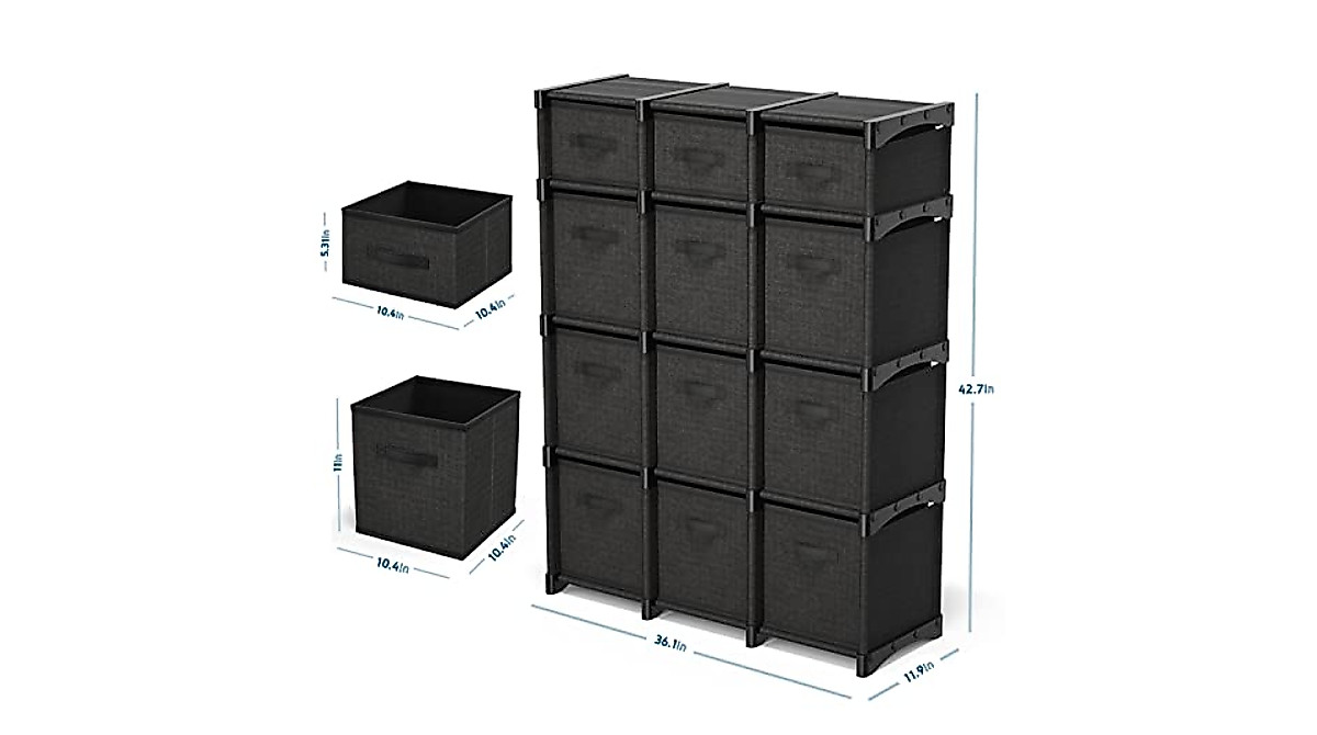 Versatile 12 Cube Storage Organizer for Home & Playroom