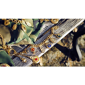 Ben Amun Jewelry Royal Charm Vintage-Inspired Gold Multi Charm Bracelet, 7" Length, Gold, One Size