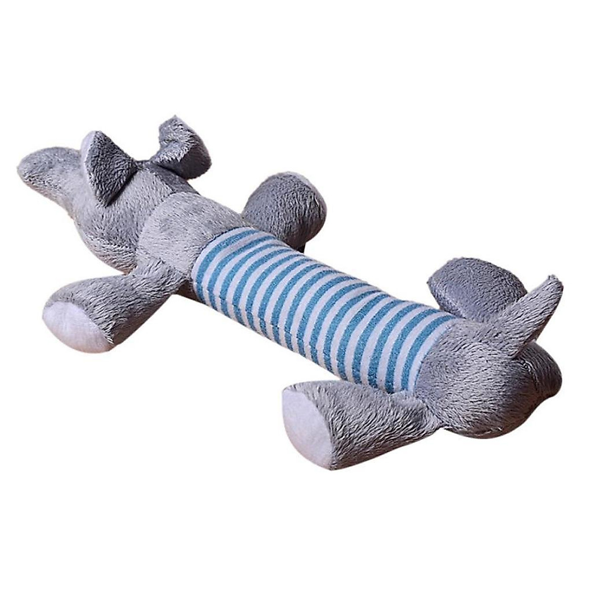 Smosee Pet Puppy Dog Chew Squeaker Squeaky Plush Sound Pig Elephant Duck Ball Toy (Blue)