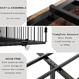 ANCTOR King Bed Frame with 4 Drawers, King Platform Bed Frame with Storage, Double-Reinforced Support/No Box Spring Needed//Easy Assembly