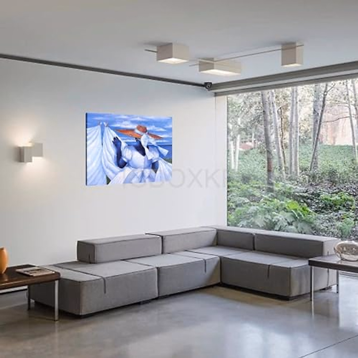 Jonathan Green Artist Creative Oil Painting Girl Wearing Hat Painting Art Poster Canvas Poster Wall Art Decor Print Picture Paintings for Living Room Bedroom Decoration Frame-style 20x16inch(50x40cm)