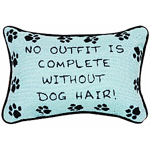 Manual 12.5 x 8.5-Inch Decorative Throw Pillow, Without Dog Hair