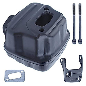 Adefol Exhuast Muffler kit for Husqvarna 340 345 346XP 351 353 Chainsaw Replaces for Jonsered 2150 2153 544028301 with Gasket Bracket Screw Garden Power Tools