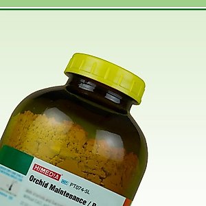 HiMedia PT074-5L Orchid Maintenance/Replate Medium with CaCl2, Vitamins, Sucrose, Banana Powder, HiVeg Peptone, MES, Activated Charcoal and Agar, 5 L