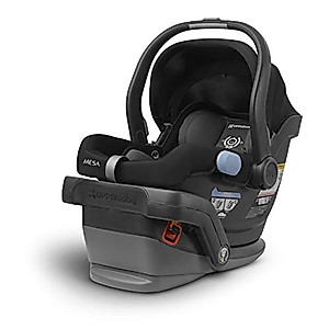 Vista V2 Stroller - Greyson (Charcoal Melange/Carbon/Saddle Leather) + MESA Infant Car Seat - Jake (Black)