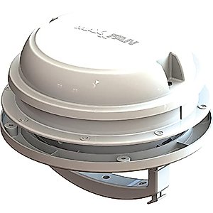 Maxx Air Vent Maxxfan Dome 00-03812W, 6" Waterproof Fan, White, Easy Installation, RV Exhaust Fan