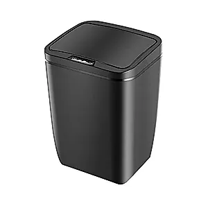 Smart Trash Home Kitchen Office Hotel Room Automatic Sensor Trash Can - Black