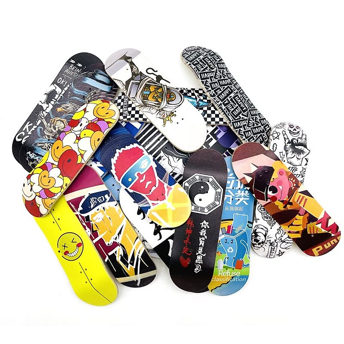 Pro Fingerboard Complete 30mm Skateboard Mini Small Hand Skate Professional Finger Board Full Wood Maple Wheels with Bearings for Kids (B1)