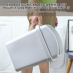 Aufmer Trash Can, 7l Pink Trash Can, Bathroom Trash Can, Plastic Kitchen Small Trash Bin, Swing Top Trash Can, Waste Basket for Home, Office, Garage, Patio, Restaurant Pink, Black,Green, Gray (Black)