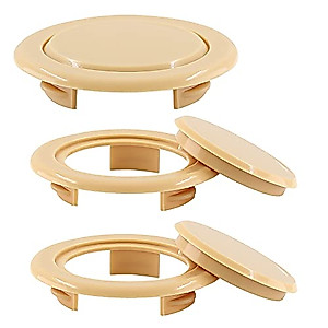 Biaungdo 3 Sets 2 Inch Outdoor Patio Table Umbrella Hole Ring and Cap Set, Standard Size Garden Beach Tablet Thicker Hole Ring Plug and Cap Set(Wood Color)