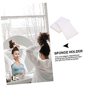 LIFKOME 4pcs Box Jewelry Box Pad White Serving Tray Ring Display Holder White Earrings Jewelry Insert Tray Jewelry Insert Mat Foam Ring Holder Rings Insert Display Mat Jewelry Supplies